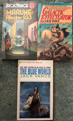 Jack Vance books, lot of 3, Marune: Alastor 933, Galactic Effectuator ...