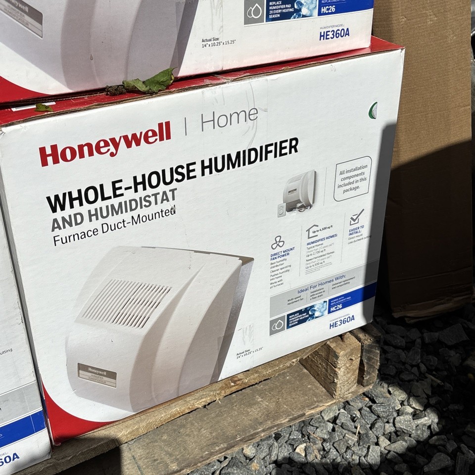 Honeywell HE360A Whole House Fan-Powered Humidifier with Installation ...
