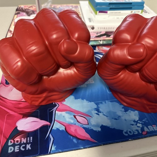 2014 Hasbro Hulk Red Smash Foam Left Right Hands Fists Gloves Pair ...
