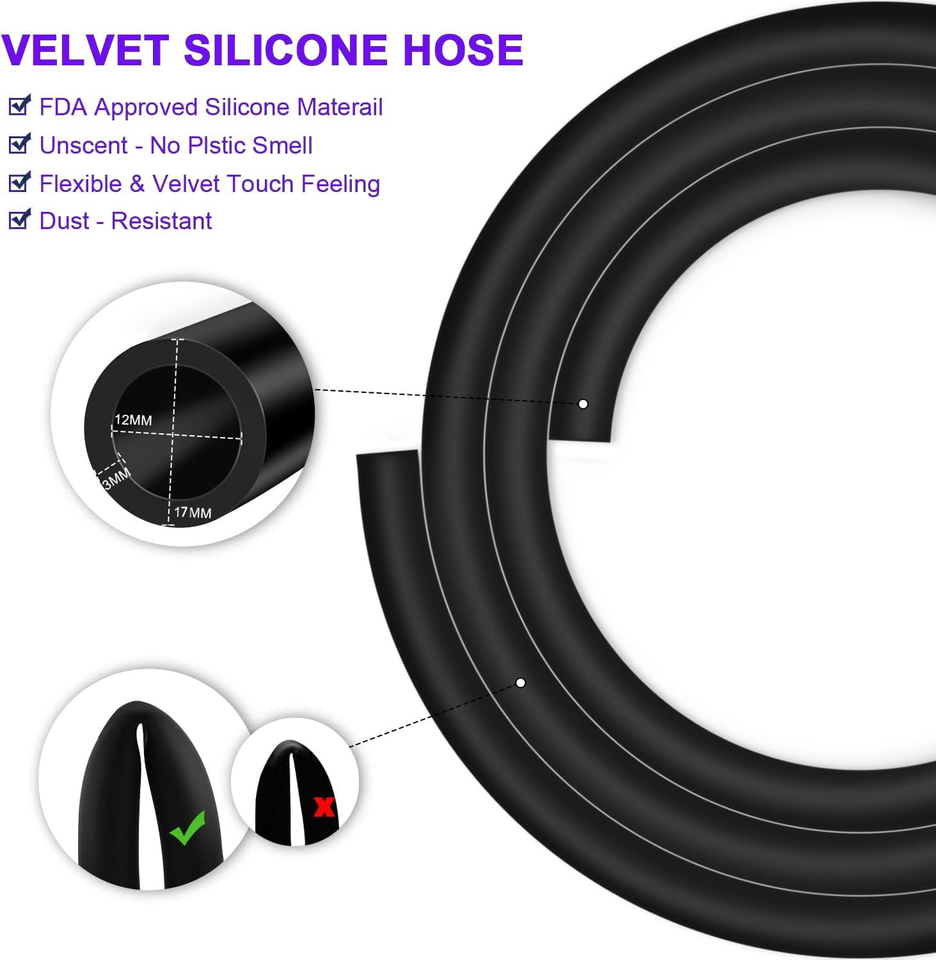 Hookah Hose with Adapter & Mouthpiece - 6ft Washable Silicone Shisha ...
