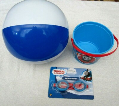 Unisex Thomas the Train Beach Ball,swim goggles,and Blue Thomas the ...