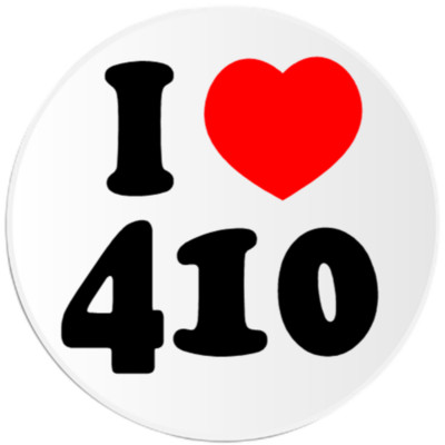 I Love 410 - 3 Pack Circle Stickers 3 Inch - Baltimore Maryland | eBay