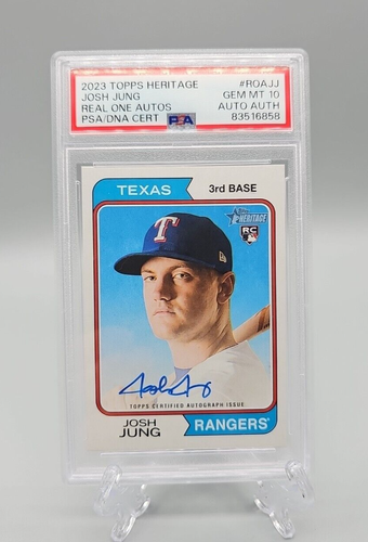 2023 Topps Heritage ROAJJ Josh Jung Real One Autographs PSA 10 GEM DNA ...