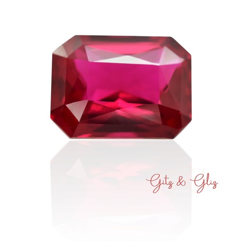 Exceptional 10 Ct Natural Red Spinel Flawless Emerald Cut Certified ...