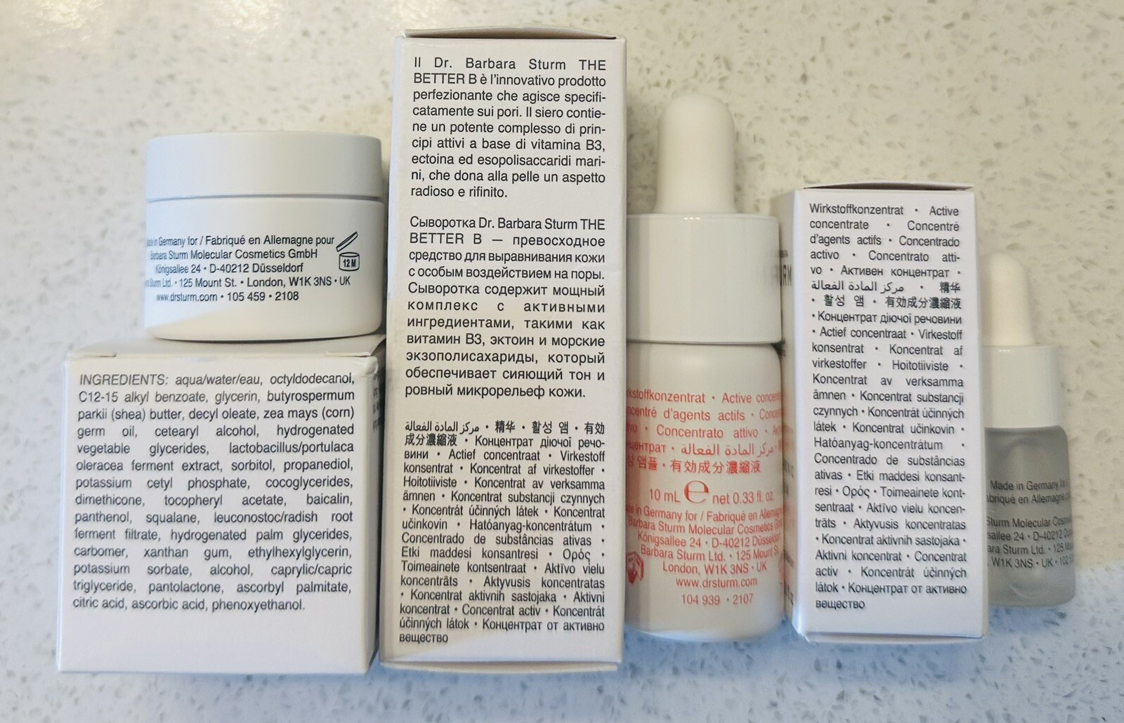 Dr. Babara Sturm Molecular Cosmetics 7pcs Deluxe Set: 2x Serum & 1x Face Cream. | eBay