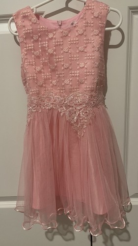 Beautees Toddler Girls Pink Lace Dress Size 4T | eBay