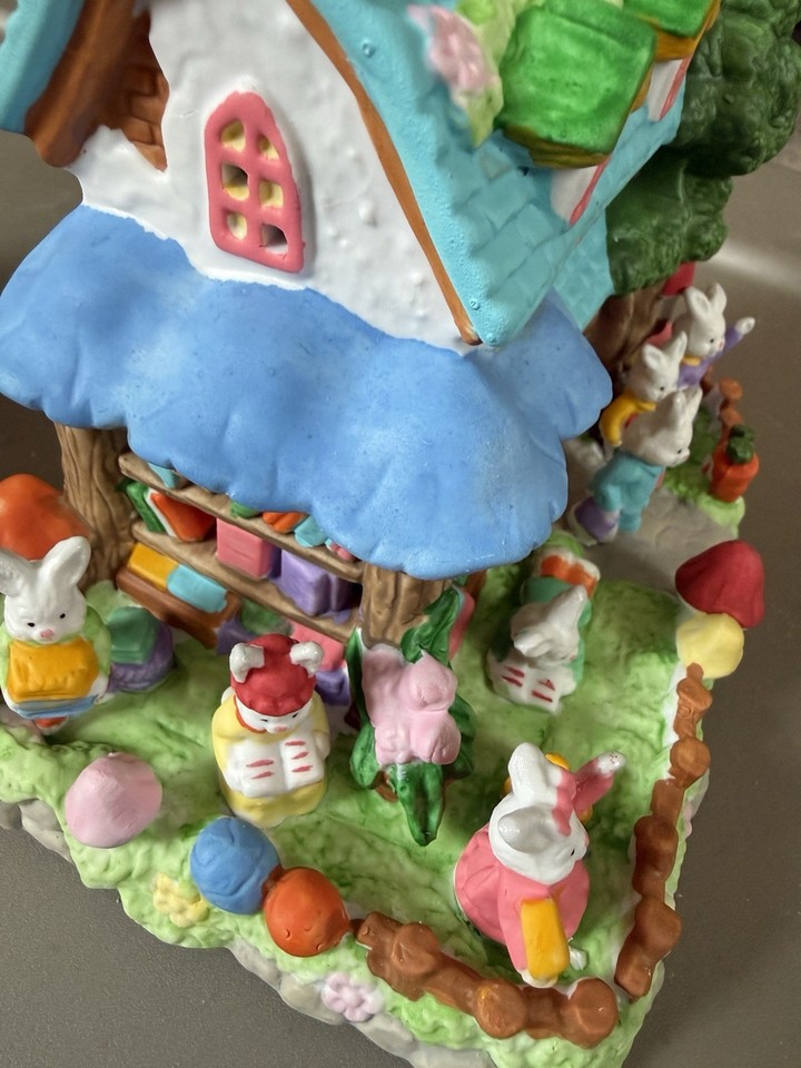 2 Cottontale Cottages Porcelain Easter Village Sweet Home & Book Shop ...
