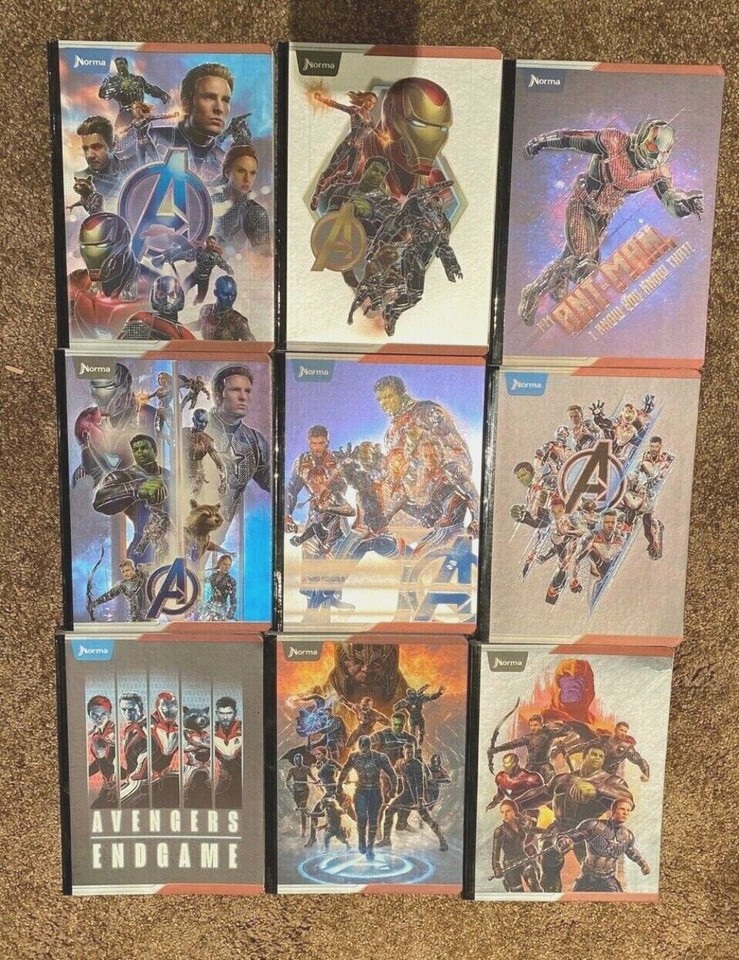 Marvel Avengers Composition Graph Grid Notebook w/Sticker Sheet 100 ...