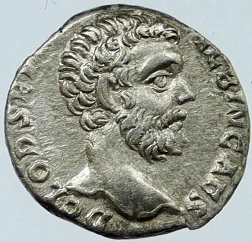 CLODIUS ALBINUS 194AD Rome Authentic Ancient Silver Roman Denarius Coin ...