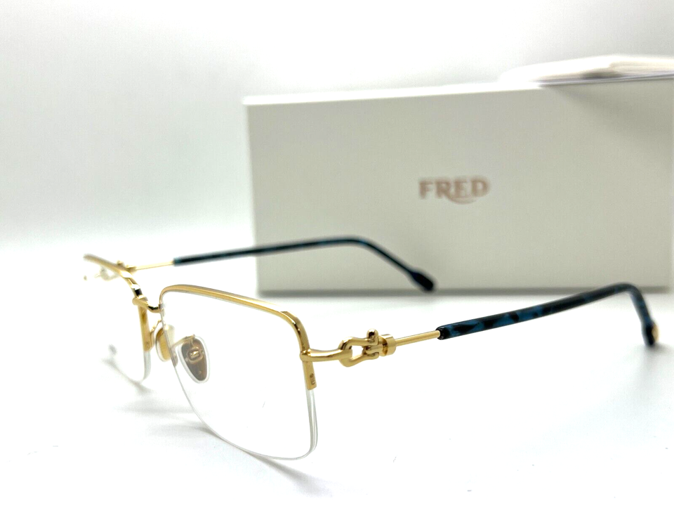 FRED OPTICAL Eyeglasses Frame FG50017U 030 GOLD/HAVANA BLUE 58-16-145MM ...