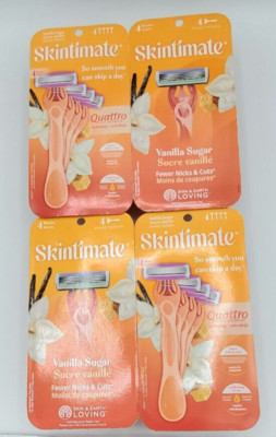 Lot of 4 Schick Skintimate Vanilla Sugar Disposable Razors, 4per pack ...