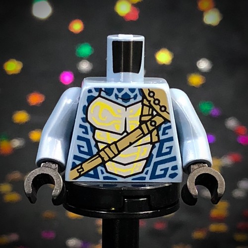 NEW LEGO Sand Blue Reptile Snake Scales Belt Minifigure Torso Decorated ...