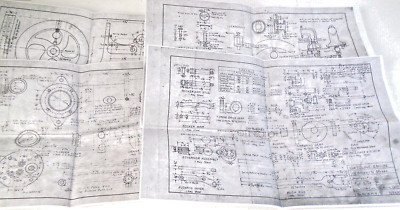 Cole Gasoline Engine 1-1/4 Bore 1-7/8 St Blueprints Miniature Hit and ...