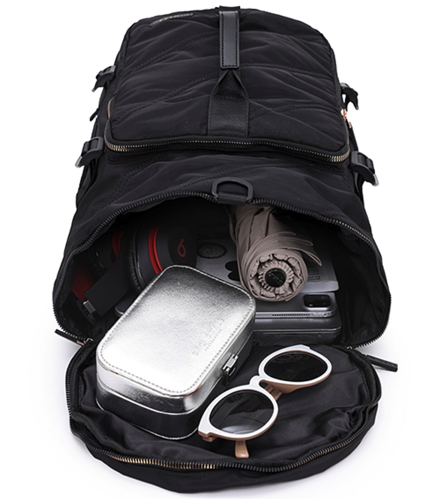 Tosca Harlow Barrel Backpack Tote - Black Stitch | eBay