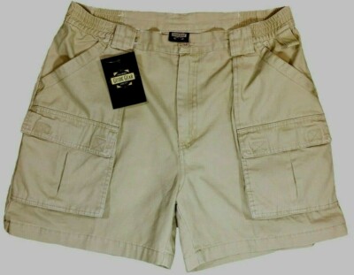 Men's Shorts Cargo Shorts Hiking GUIDE GEAR Khaki Canvas Size 38 100% ...