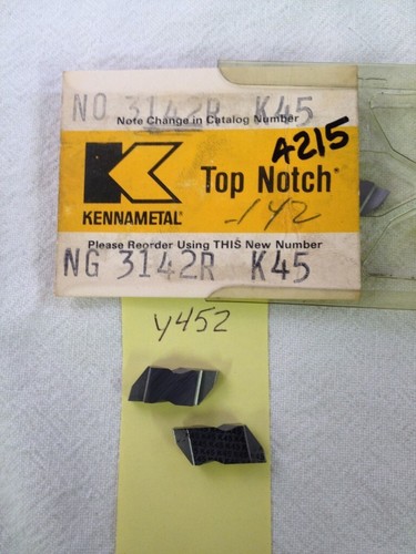 4 NEW KENNAMETAL NG 3142R TOP NOTCH GROOVING CARBIDE INSERTS GR: K45 ...