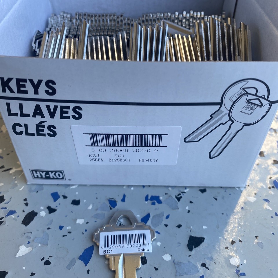 250 Pack HY-KO SC1 Key Blanks For Schlage Keyways 21250SC1 New | eBay