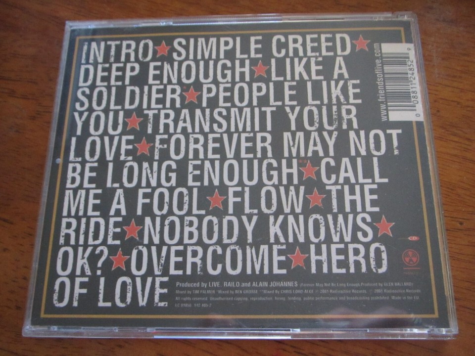 Live - V (2001 CD Album) Ed Kowalczyk, Throwing Copper | eBay