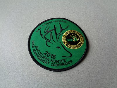 2015 MICHIGAN SUCCESSFUL DNR DEER HUNTING PATCH - BEAR - TURKEY - ELK ...