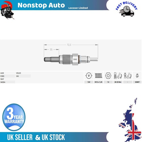 FITS AUDI 80 A3 A4 A6 CAPRIO 1.9 TDI COOLINGWATER GLOW PLUG | eBay ...