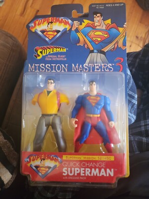Superman Mission Masters 3 Quick Change Superman Figure 2001 Hasbro NEW ...