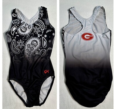 GK Elite Leotard UNIVERSITY of GEORGIA Gymnastics GYM DOGS Racer Back ...