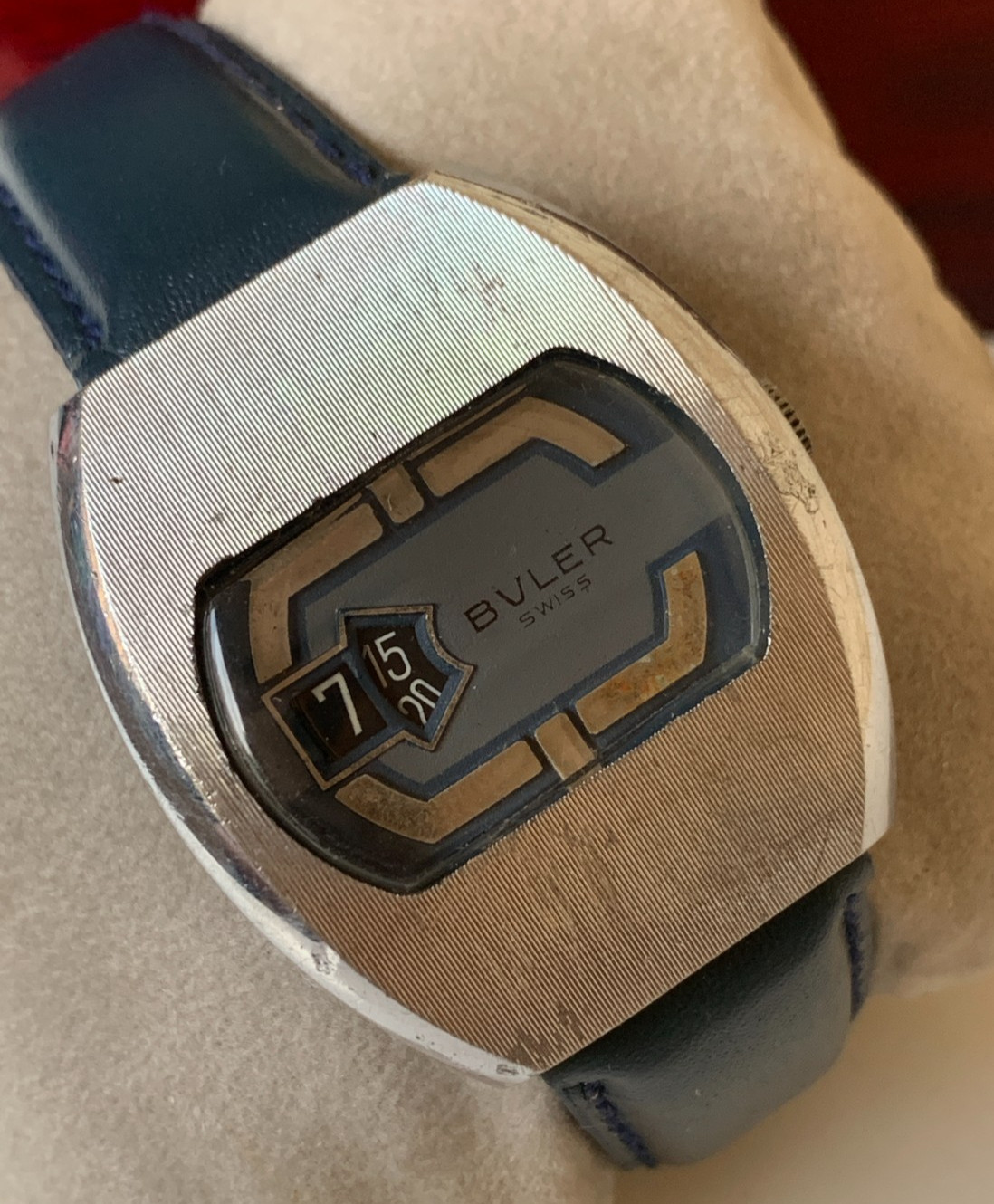 1970s Vintage Buler Jump Hour Watch Swiss Made Space … - Gem