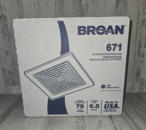 Broan 671 Ventilation Fan 70 CFM Brand New Sealed Made In USA | eBay