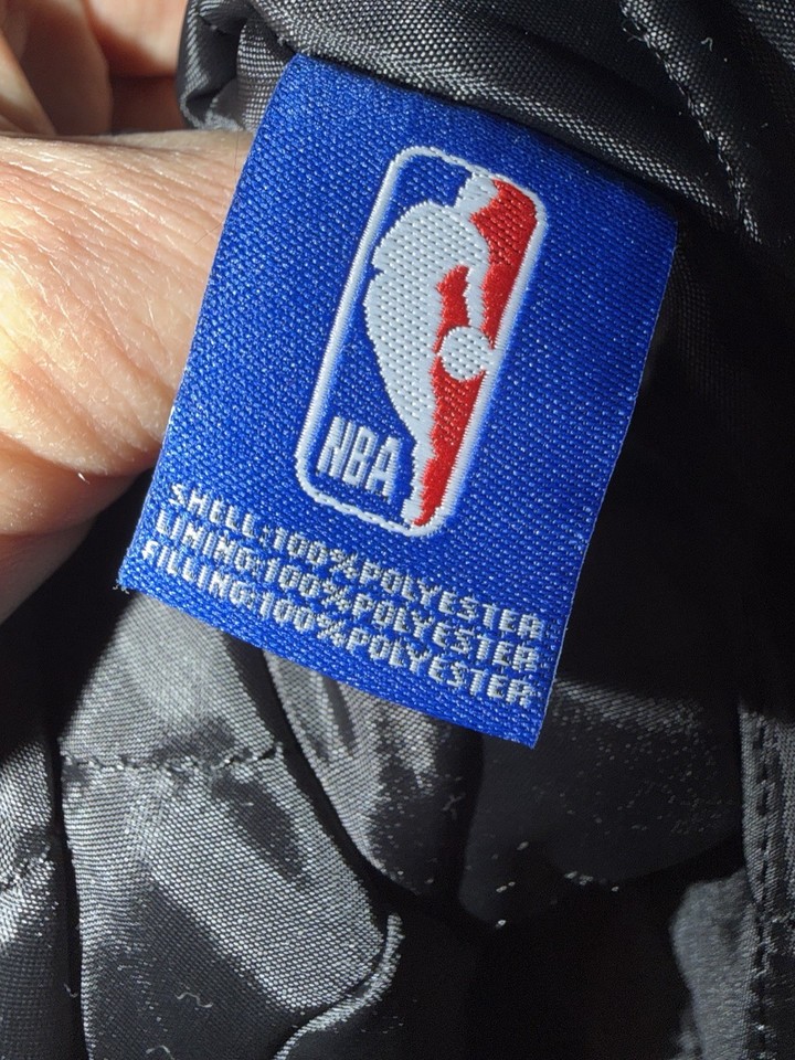 NEW NBA Logo Bomber Jacket Black Team Apparel Men's Size Medium Knight ...