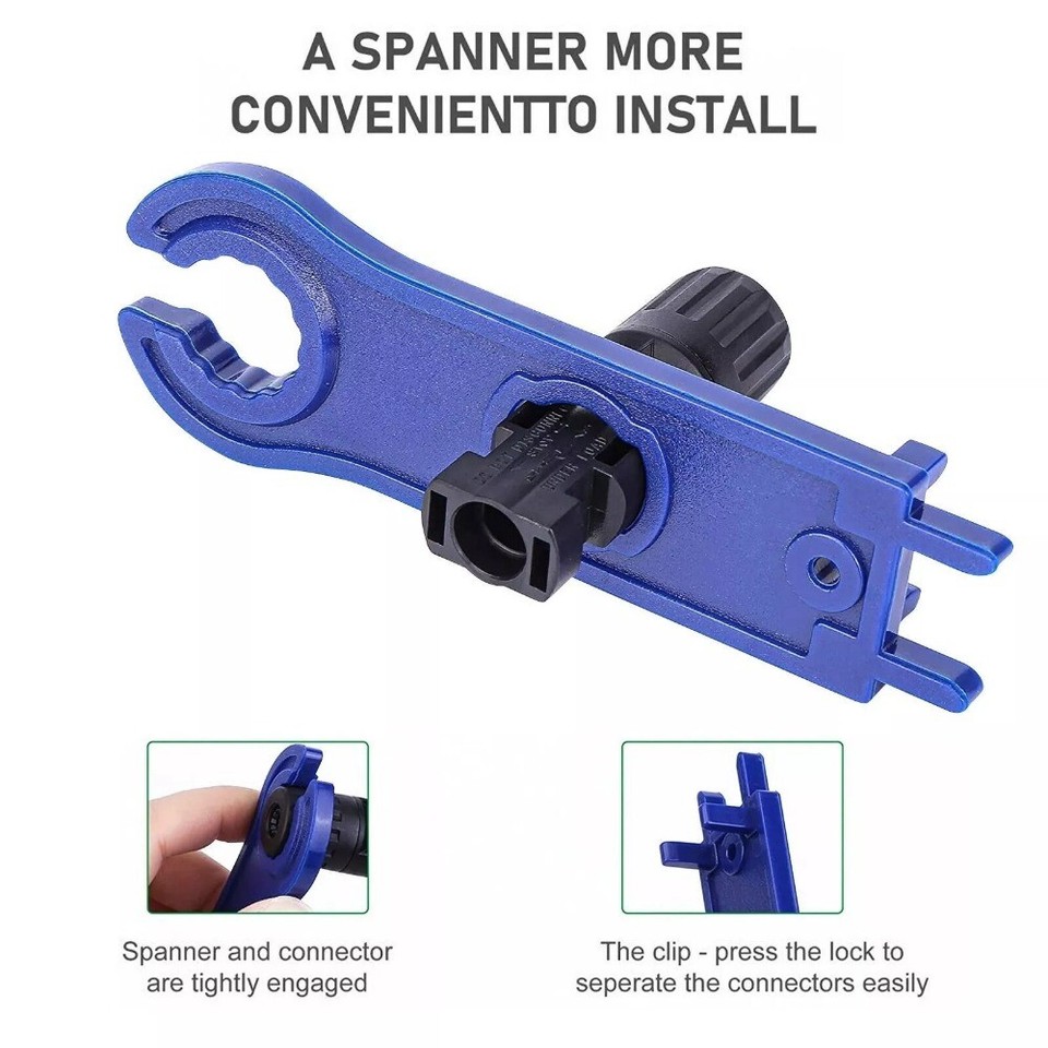 Solar Crimper Tool Kit Solar Panel Connectors Crimping Tool w/ 2 ...