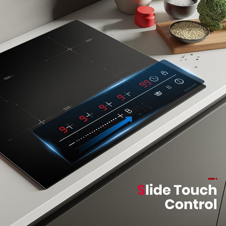 GASLAND 24 in Induction Cooktop 4 Burner Touch Control w/Booster Timer ...