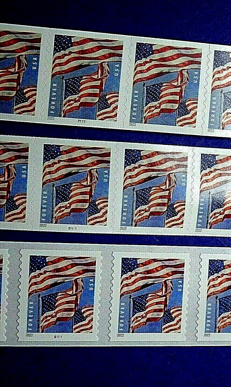 US FLAG 5655,56,57 FOREVER STAMP APU/BCA 3 | Grelly USA