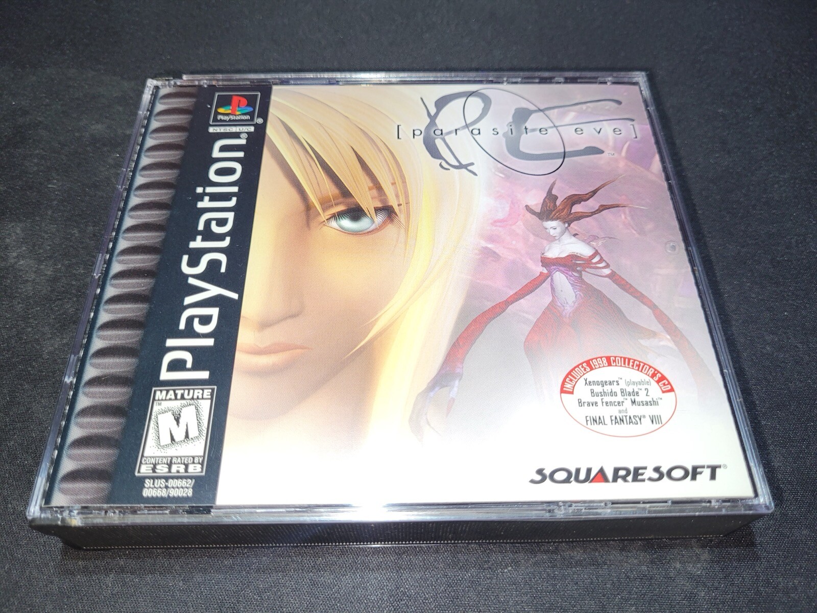 Parasite Eve 1 Black Label +Squaresoft Demo Playstation 1 PS1 MINT CIB ...