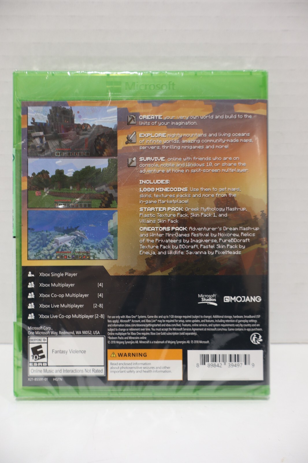 Minecraft Master Collection Xbox One w/ Starter & Creator Pack - New Sealed