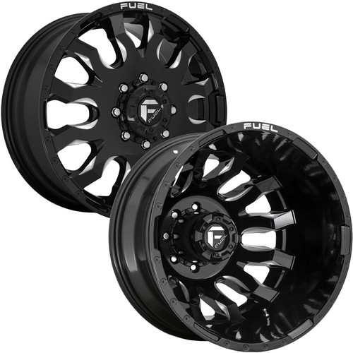 4-New 20" Fuel D673 Blitz Dually Wheels 20x8.25 8x210 Gloss Black ...