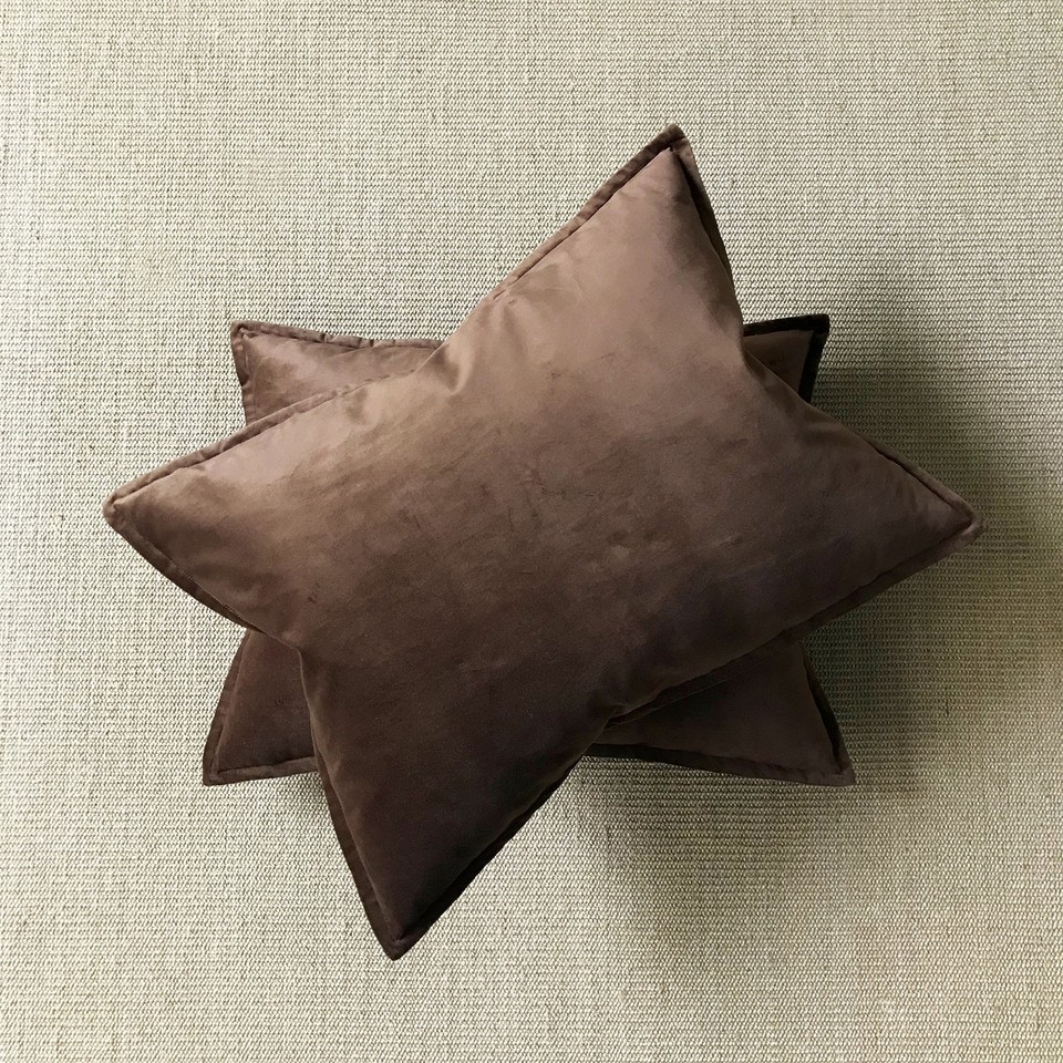 Velvet Standard Sham 20x27 in Brown | eBay