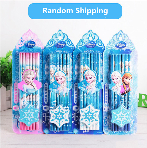 12PC Frozen Elsa HB Pencils Snow Eraser Kids Childrens Party Bag ...