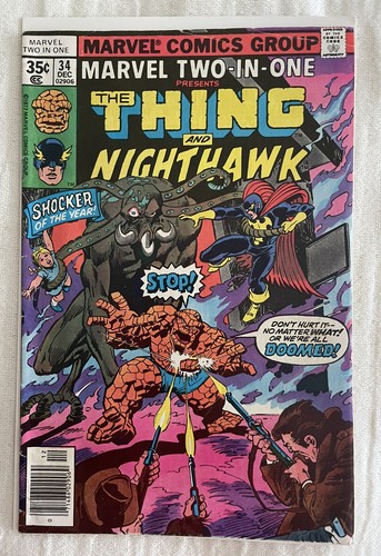 Marvel Comic Marvel Two-In-One #34 1977 FN 6.0 Nighthawk Ron Wilson | eBay