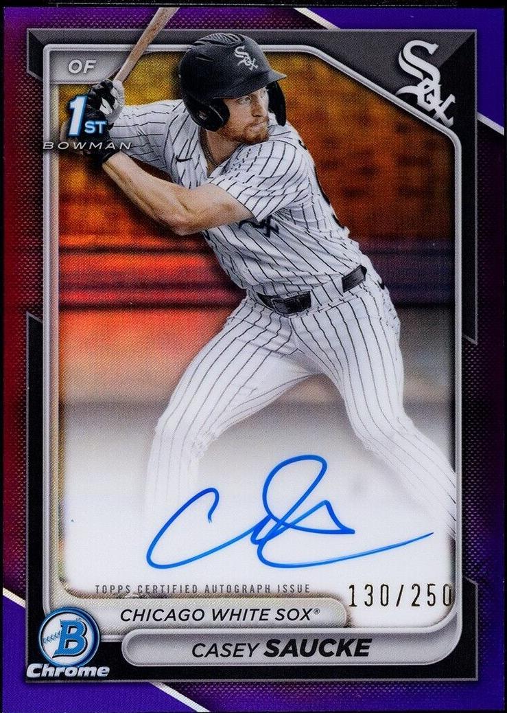 2024 Bowman Draft - Chrome Prospect Autographs Casey Saucke II #CPA-CSA ...