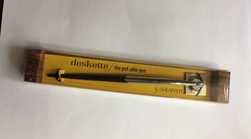 VINTAGE 1970's SHEAFFER DESKETTE PUT-ABLE PEN UNUSED IN BOX NEW OLD ...