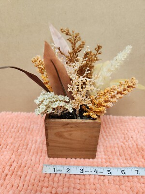 Ashland Fall "Happy Harvest" Floral Tabletop Decor w/ Wood Planter NEW ...