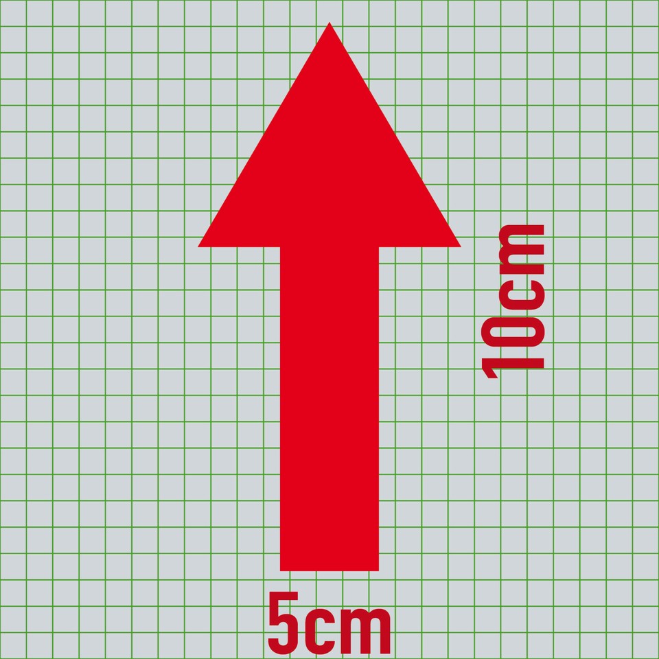 Sticker 10cm Red Wide Arrow Signpost Tattoo Decal Adhesive Foil ...
