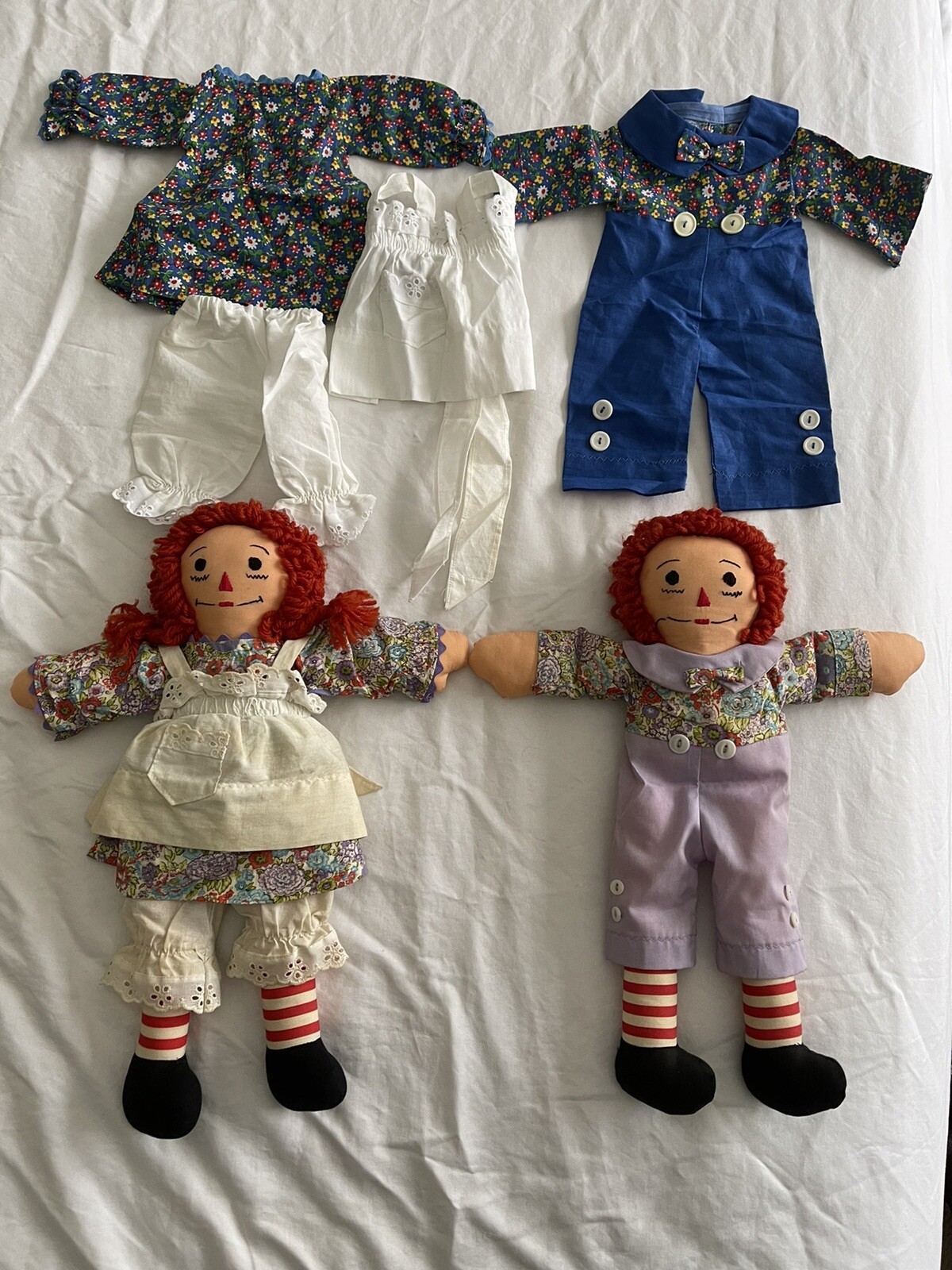 Vintage Raggedy Ann and Raggedy Andy Dolls and Spare Clothing | eBay