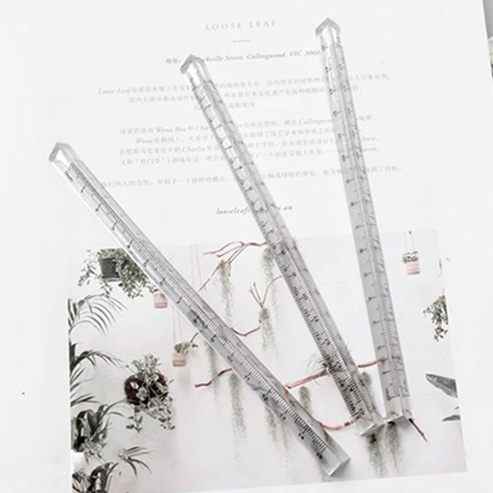 Tools Transparent Straight Ruler Students Stationery Triangular Rulers ...