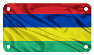 Mauritius Flag Motorcycle ATV 4" x 7" License Plate Original Wave ...