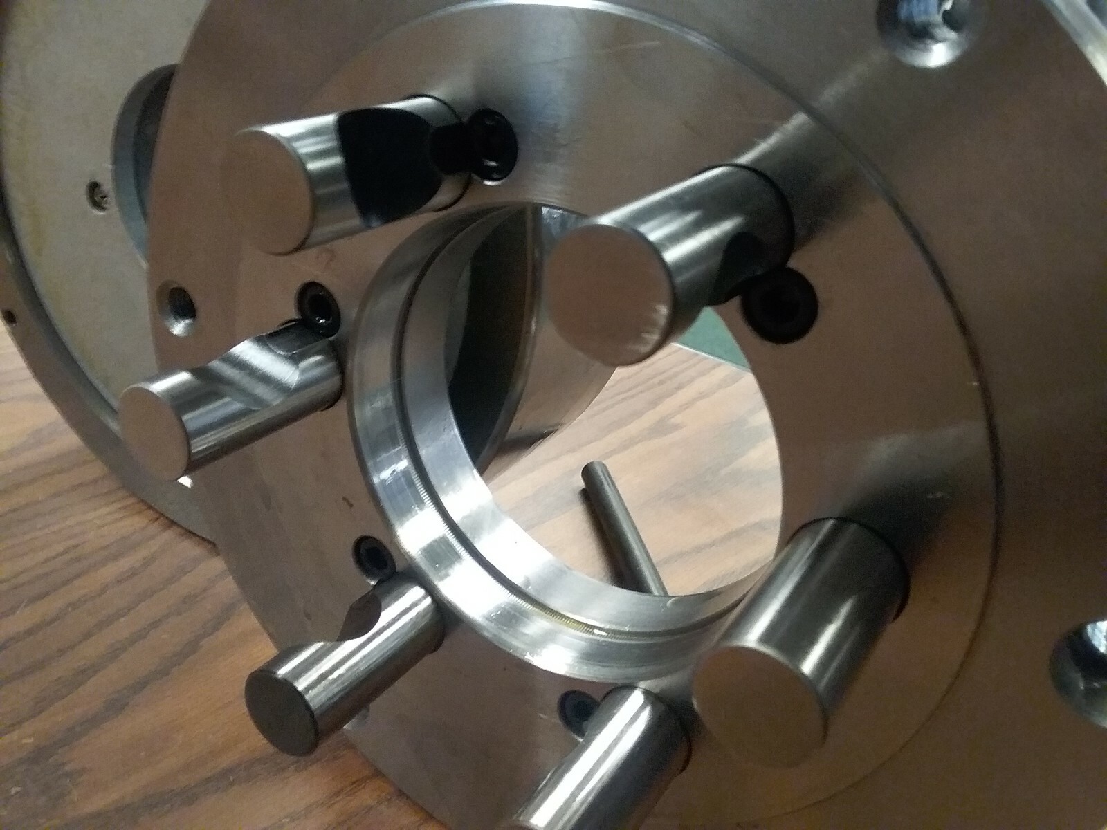 10" 4-JAW SELF-CENTERING CHUCK top & bottom reversible jaws w. D1-6, D6 ...