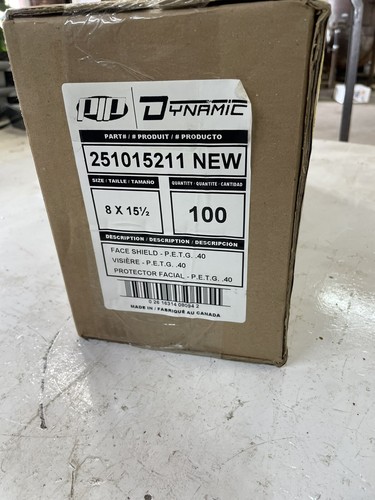 DYNAMIC PIP SAFETY VISOR FACE SHIELD 251015211. Full Case 100 | eBay
