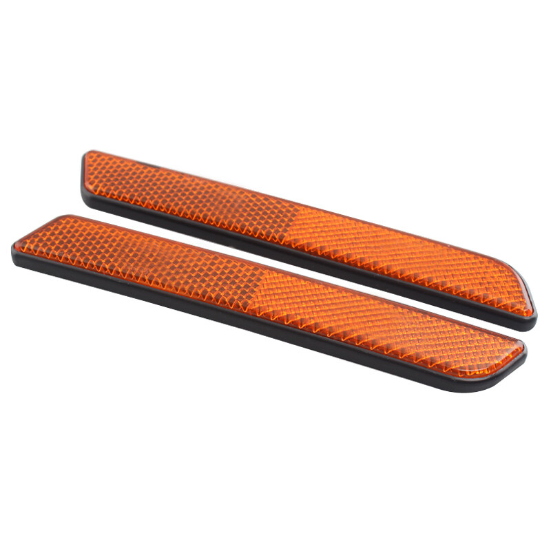 2X Amber Front Fork Leg Reflector For Harley Dyna Super Glide lower Leg ...