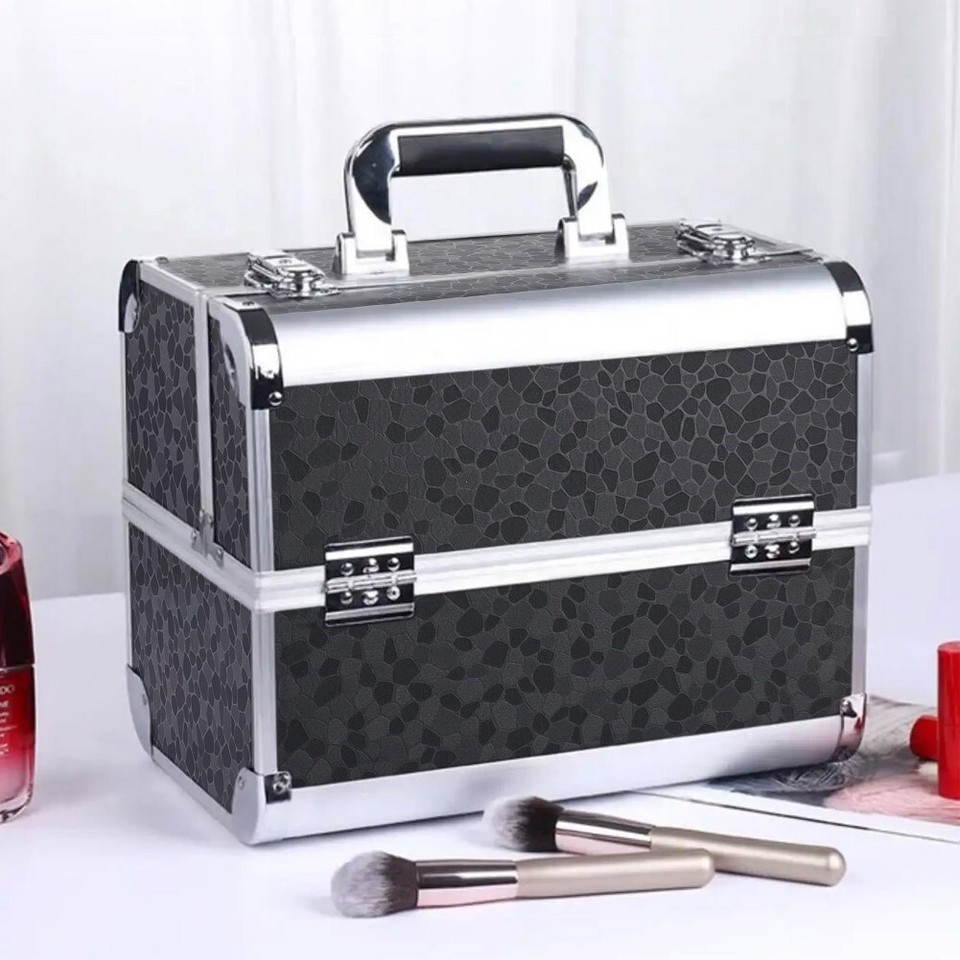 Extra Large Vanity Case Beauty Box Make up Cosmetic Nail Storage ...