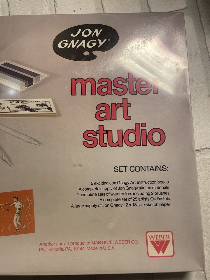 Vintage Jon Gnagy Master Art Studio Sealed Watercolor Books Included ...